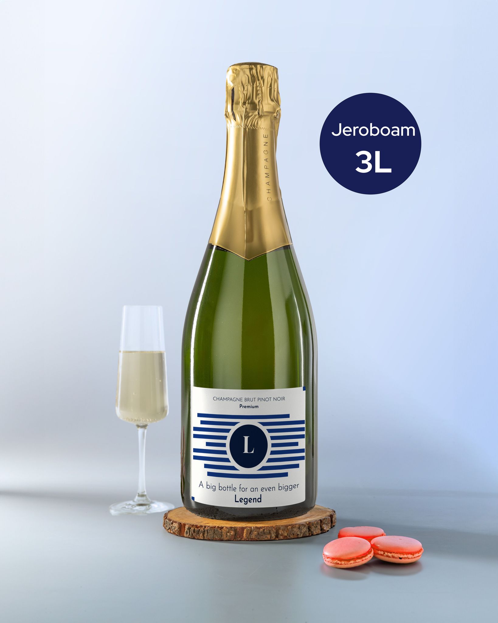 Gepersonaliseerde Jeroboam Champagne 3000ml – Luxe Magnum Fles met ...